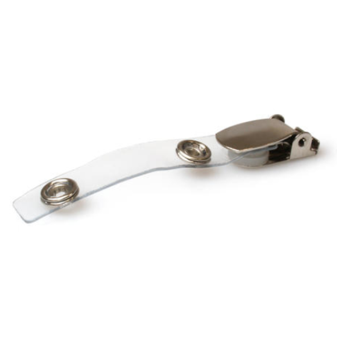 Locking Lever Clip with Clear Strap and Metal Popper Fastening