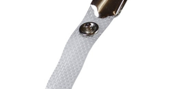Locking Clip with Reinforced Vinyl Strap and Metal Popper Fastening