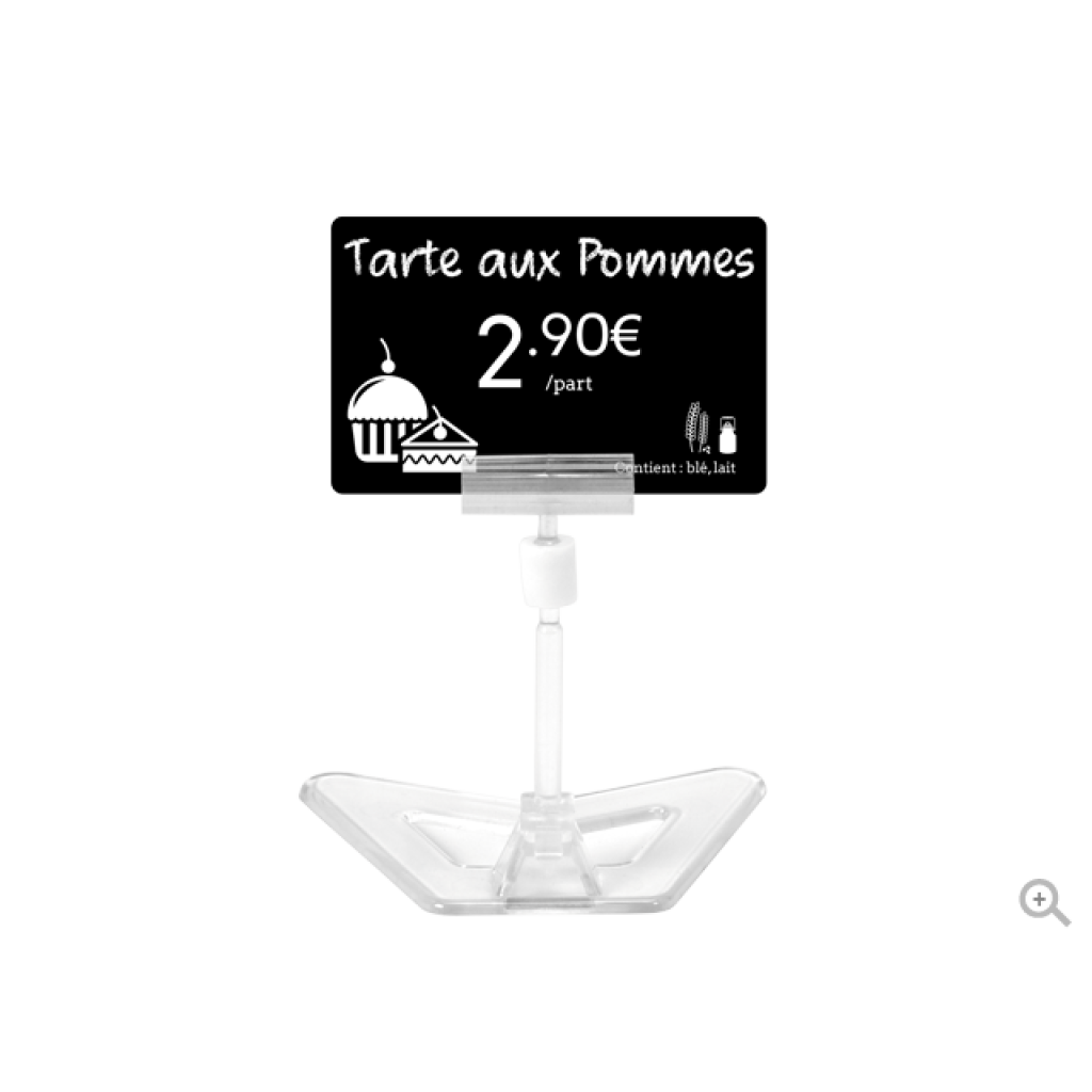 25 x 80mm Crystal Price Ticket Stands | Food Retail Display