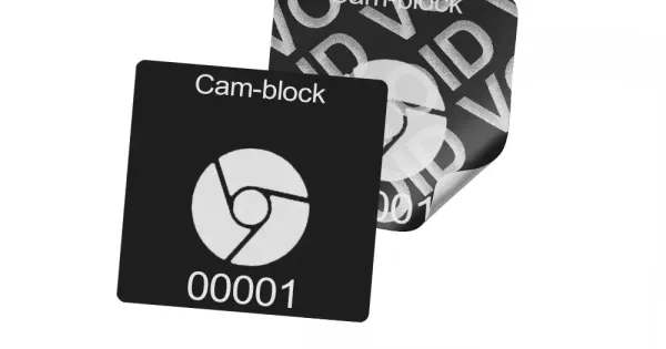Tamper Evident Cam-Block Stickers (100 Pack)