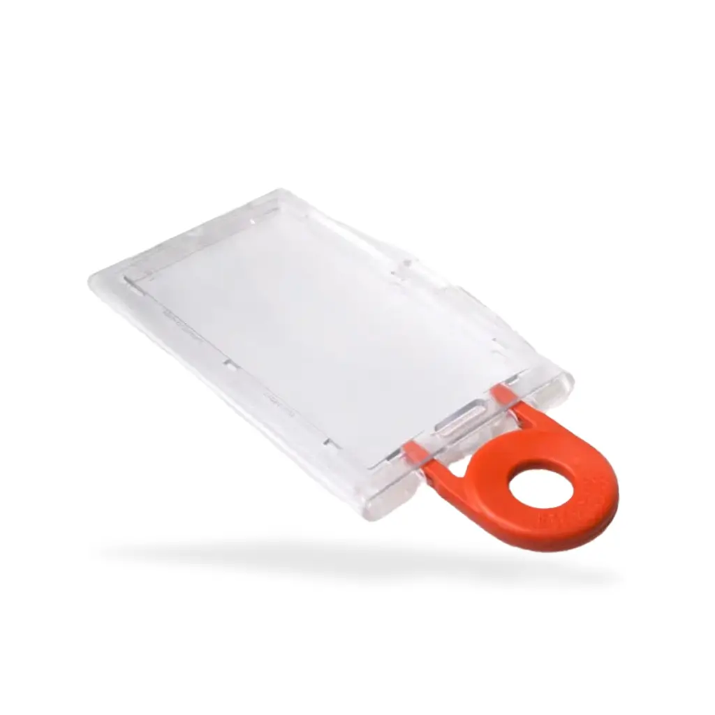 Lockable reusable security card holder with key - pack of 100