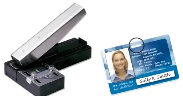 Desktop ID Card Slot Punch