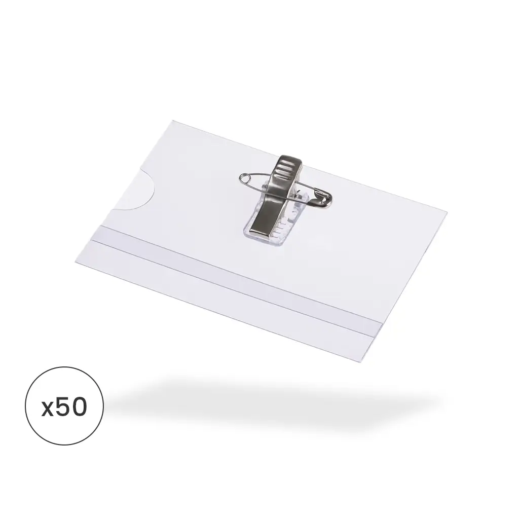 Conference Badges With Pin And Clip - Pack Of 50
