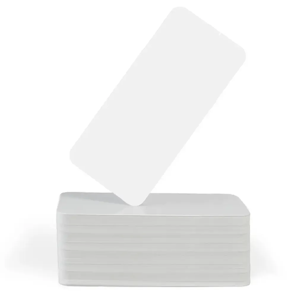 Blank White 128mm PVC Cards (Pack of 100)