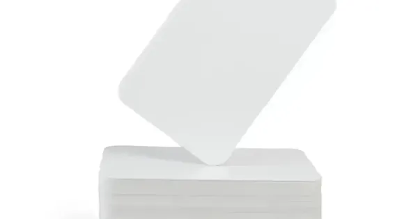Blank White Paperboard Cards – Pack of 100