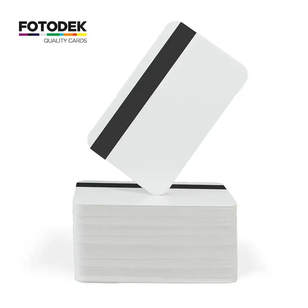 FOTODEK® PVC White Hi-Co 2750 OE MagStripe Cards